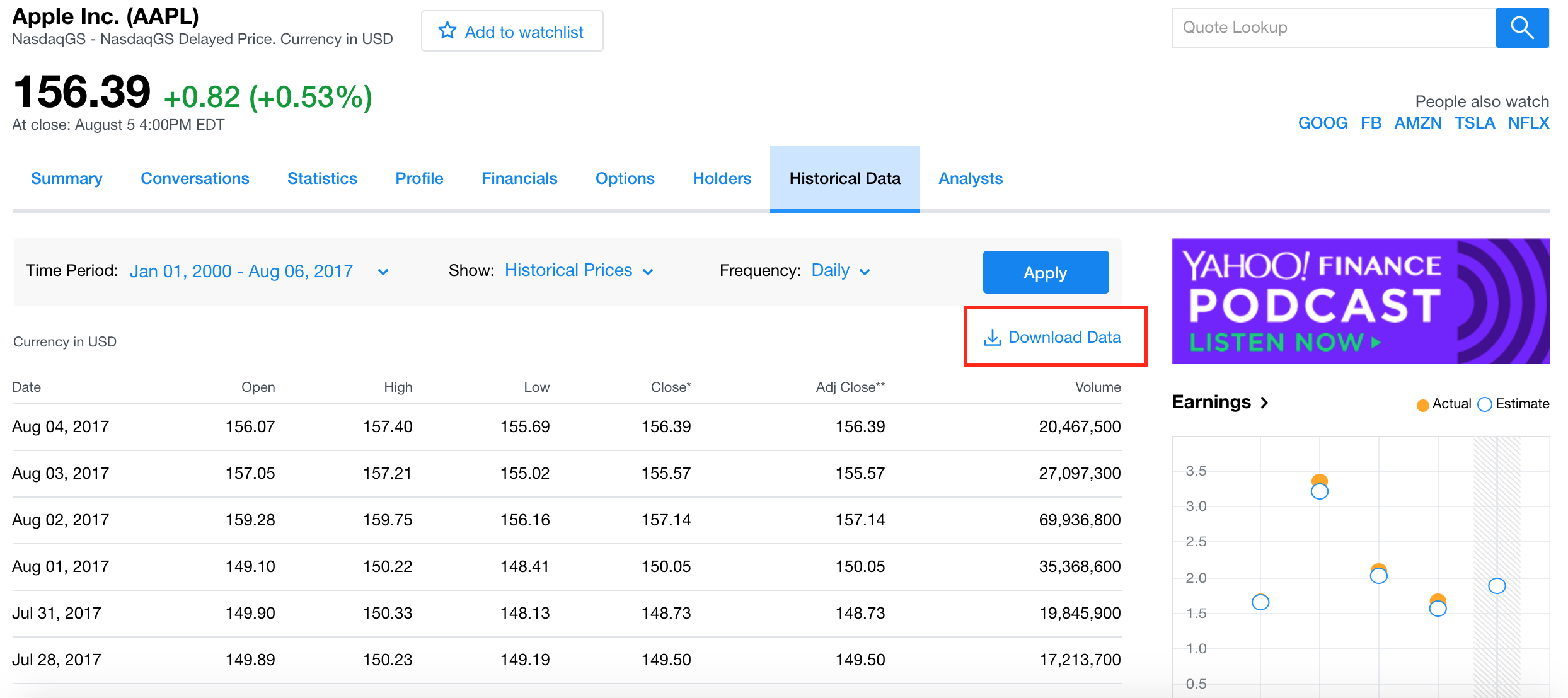Retrieving Historical Stock Prices From Yahoo Finance With No API Reasonable Deviations